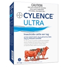CYLENCE ULTRA BUFFALO FLY EAR TAG 20PK SYNTHETIC PYRETHROID BAYER from ...